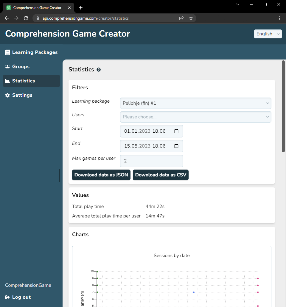 Comprehension Game Project in a Nutshell - Comprehension Game