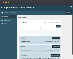 Comprehension Game Creator - Comprehension Game